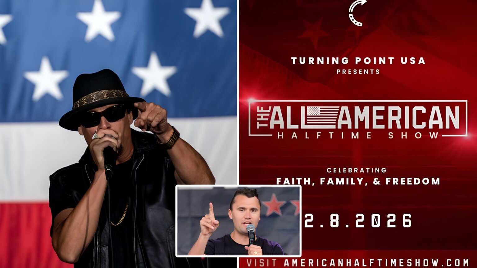 Kid Rock Announces Emotional Tribute To Charlie Kirk At TPUSA’s All ...